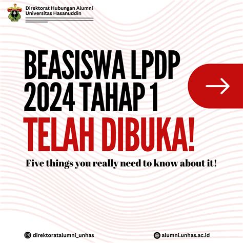 Beasiswa LPDP 2024 Tahap 1 Telah Dibuka! - Portal Alumni
