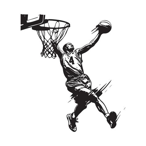 Basketball Slamdunk Silhouette Art Design Illustration Basketball