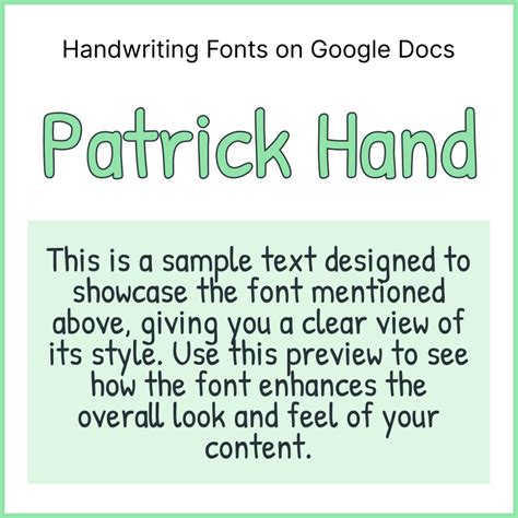 72 Top Handwriting Fonts On Google Docs With Screenshots
