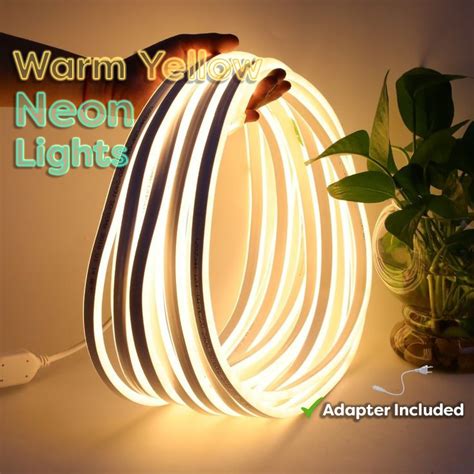 220v Warm Yellow Neon Flexible And Waterproof Led Rope Lights For Indoor