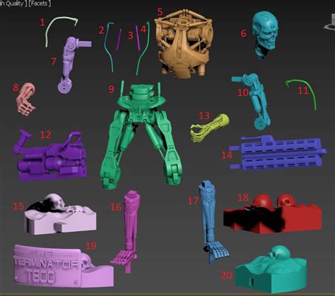 The Terminator T 800 3d Model By Skynet 2029