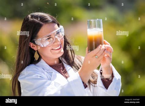 Soil Test Female Agricultural Scientist Conducting A Soil Test In A Scientific Lab In Soil
