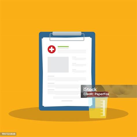Urine Analysis Urine Test Icon Pee Sample In A Plastic Box And Medical