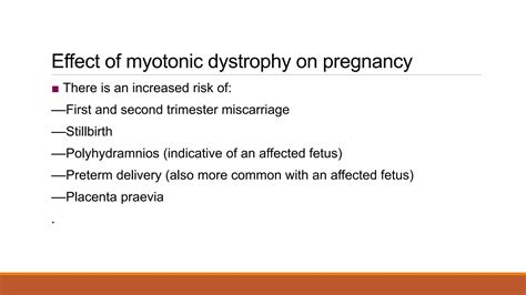 Myotonic Dystrophy In Pregnancy Management Pptx