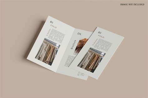 Premium Psd Dl Size Bifold Brochure Mockup
