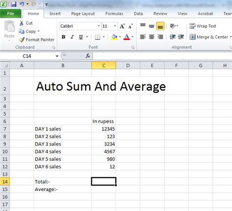 Definition Of Autosum In Excel Definitionvd