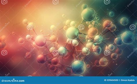 Colorful Molecules Structure Connecting Together On Abstract Background Stock Illustration