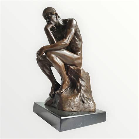 The Thinker Bronze Statue By Arodin High Quality Thinker Etsy