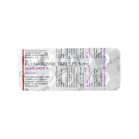 Buy Migranex 5 Mg Tablet 10 Online At Flat 18 Off Pharmeasy