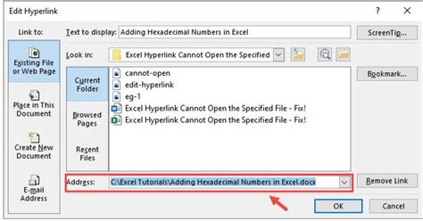 Lỗi Hyperlink Trong Excel Cannot Open Specified File Fix