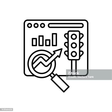 Traffic Analysis Icon In Vector Logotype向量圖形及更多剪裁圖圖片 剪裁圖 圖示 外型 Istock