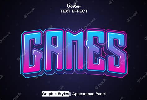 Premium Vector Games Text Effects With Graphic Style And Editable