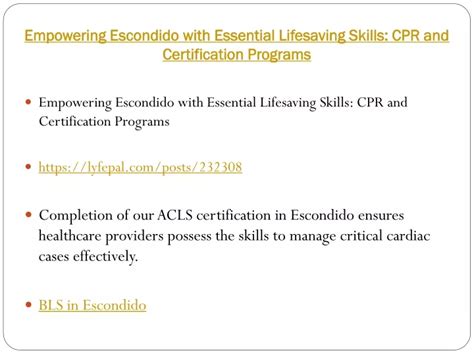 Ppt Empowering Escondido With Essential Lifesaving Skills Cpr And