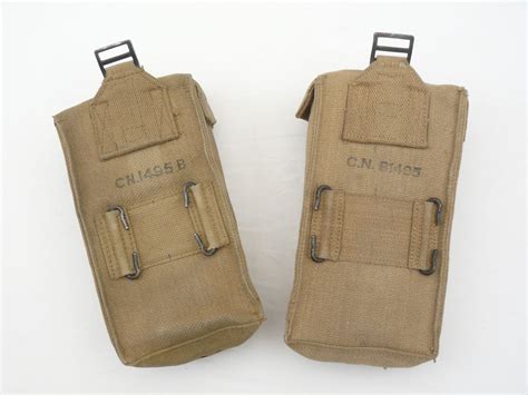 Pattern 1937 Webbing Ammunition Pouches Khaki 1953 Dated