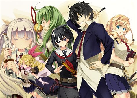 Blonde Katana Busou Shoujo Machiavellianism Mary Kikakujou School