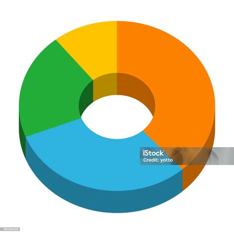 Threedimensional Donut Graph Isolated Vector Illustration Stock Illustration Download Image