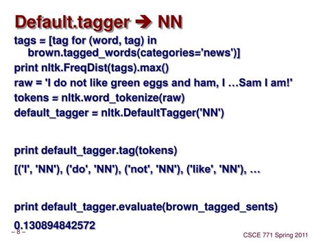 Ppt Lecture 10 Nltk Pos Tagging Part 3 Powerpoint Presentation Free