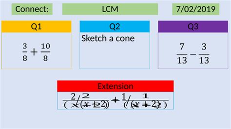 Lcm Lowest Common Multiple Teaching Resources