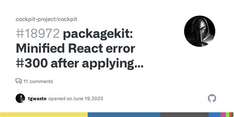 Packagekit Minified React Error 300 After Applying Updates Issue
