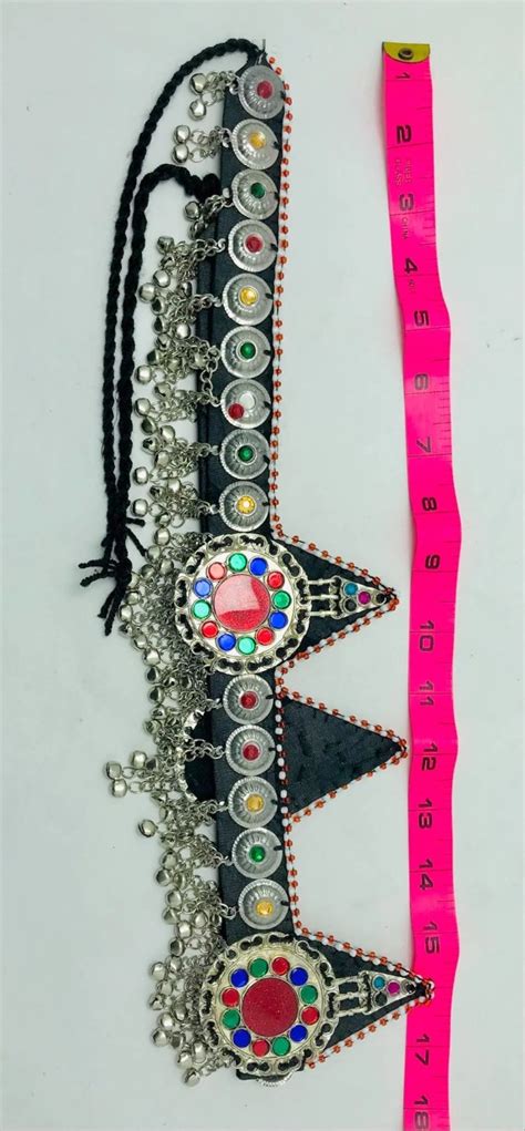 Silver Kuchi Tribal Belly Belt Belly Dance Belt Bod Gem