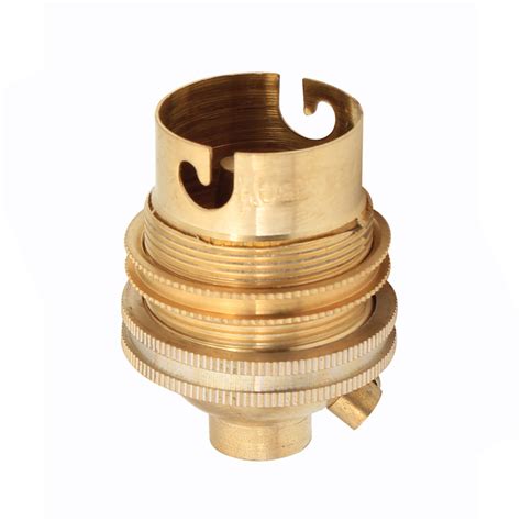 Brass Back Entry Lamp Holder With Earth Screw Mb Electrical Lighting