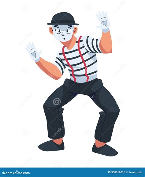 Artist Male Mime Stock Illustration Illustration Of Vector 308018016