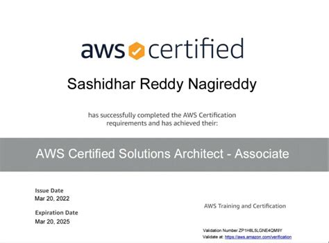 Sashidhar Reddy On Linkedin Awscloud Awscertified