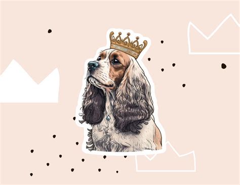 Royal Cocker Spaniel Cartoon Prince Princess King Queen Dog