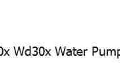 Honda Wb20x Wd20 Wb30x Wd30x Water Pump Shop Manual Imgur