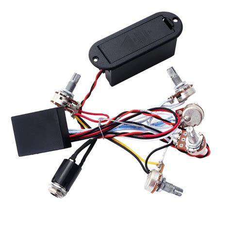 Band Active Bass Guitar Eq Equalizer Preamp Circuit Pickup Black In Guitar Parts Accessories