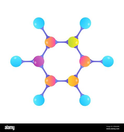 Molecular Structure Vector Illustration Shape Or Model Of Connected