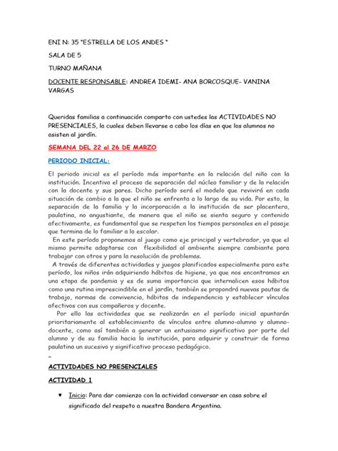 Marzo Semana Del 22 Al 26 Pdf