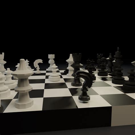 a 3d model of stylised chess board made in blender r 3dmodeling