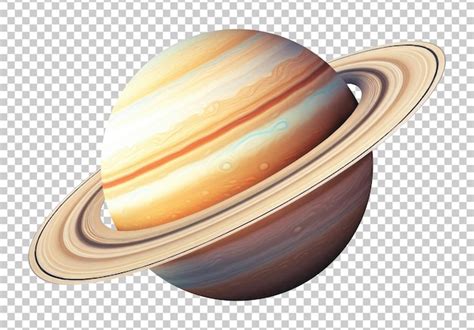Concepto De Planeta Saturno Aislado Sobre Fondo Transparente Archivo