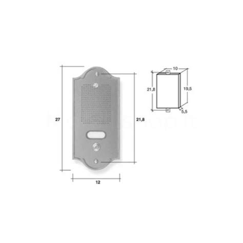 Push Button Panel For Intercom 1 NAME Mod 1PLM A In Brass Anthracite Finish