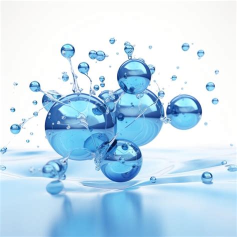 Premium Photo Atom Molecule Structure Liquid White Background