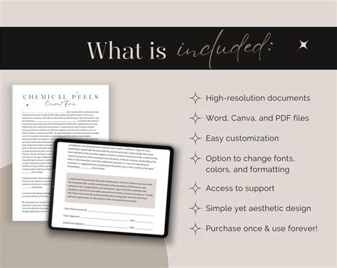 Chemical Peel Consent Form For Estheticians Customizable Digital Forms On Word Canva Or Pdf