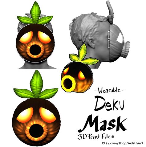 3d File Wearabledisplay Deku Mask From Majoras Mask・3d Printable