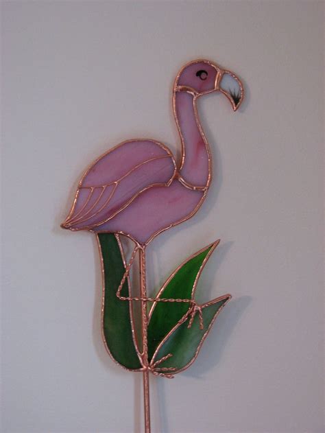 Stained Glass Flamingo Stained Glass Ornaments Stained Glass Quilt