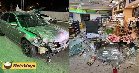 69yo M Sian Man Crashes Into Convenience Store After Stepping On The Gas Pedal By Mistake