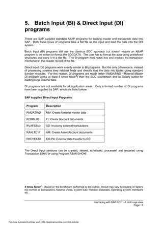 Interfacing Sap BDC PDF