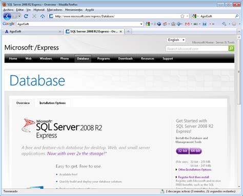 Instalar Y Administrar Microsoft Sql Server 2008 R2 Express Proyecto A