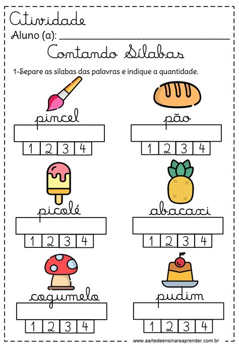 Atividade Pronta Sílabas A Arte De Ensinar E Aprender Fundamental