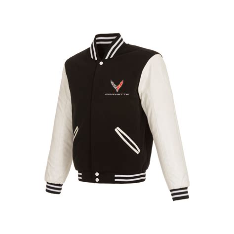 Corvette C8 Mens Fleece And Leather Jacket Corvette Store Online