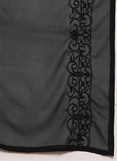 Buy Black Faux Georgette Embroidered Pakistani Suit Party Wear Online At Best Price Cbazaar