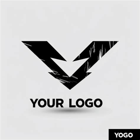 Premium Photo A Black And White Logo With An Arrow And The Words Your
