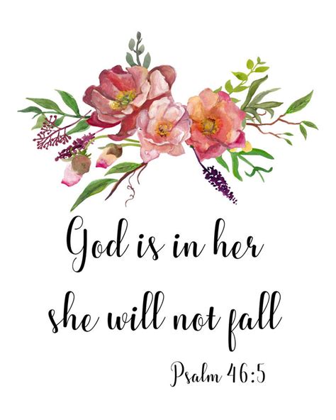 Psalm 465 God Is In Her She Will Not Fall Instant Download Psalm 46