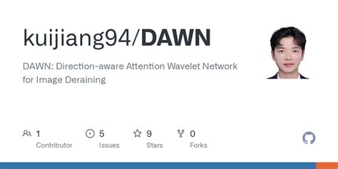 Github Kuijiang Dawn Dawn Direction Aware Attention Wavelet