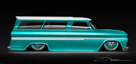 Classic Blue Station Wagon