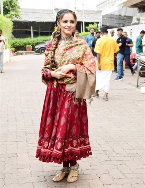 Rubina Dilaik Slays Pahadi Look In Anarkali Set With Heavy Embroidered